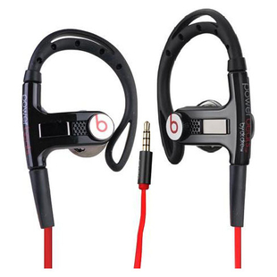 Beats by Dre Powerbeats Wired Headphones (Black) | Sportpursuit.com