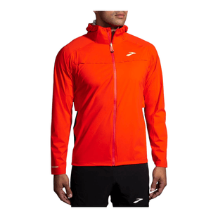 Brooks Mens High Point Waterproof Jacket (Orange) | Sportpursuit.com