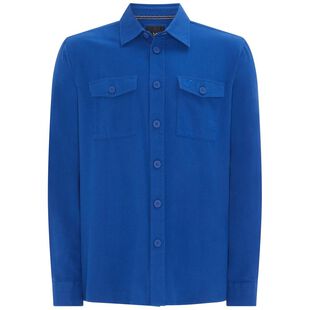 Crew Clothing Co. Mens Brushed Flannel Shirt (Periwinkle Blue) | Sport