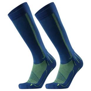Danish Endurance Compression Socks (Blue/Neon Yellow) | Sportpursuit.c