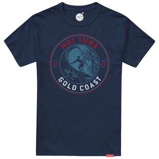 Hot Tuna Mens Gold Coast Emblem T-Shirt (Navy) | Sportpursuit.com