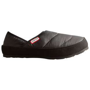 Hunter Womens Puffer Slipper (Black) | Sportpursuit.com