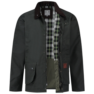 MGO Mens Boris Wax Jacket (Olive) | Sportpursuit.com