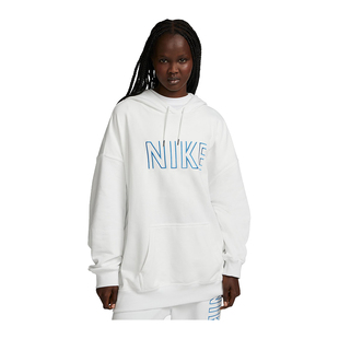 Nike Womens Sportswear Oversized Hoody (White) | Sportpursuit.com