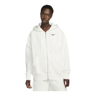 Nike Womens Sportswear Phoenix Fleece Hoody (Sail/Black) | Sportpursui