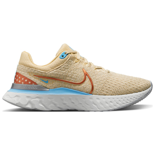 Nike Womens React Infinity Run Flyknit 3 Running Shoes (Yellow) | Spor