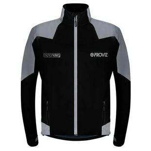 Proviz Mens Nightrider Waterproof Jacket (Black/Reflective) | Sportpur