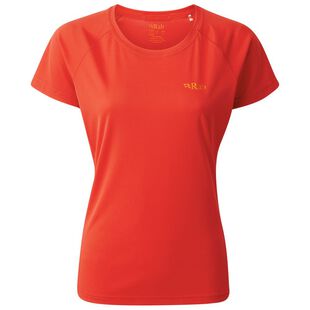 Rab Womens Pulse T-Shirt (Red Grapefruit) | Sportpursuit.com