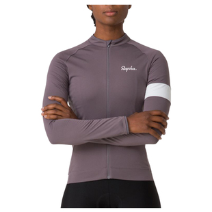 Rapha Womens Core LS Jersey (Mushroom/White) | Sportpursuit.com