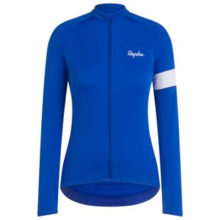 Rapha Womens Core Long Sleeve Jersey (Indigo/White) | Sportpursuit.com