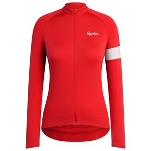 Rapha Womens Core LS Jersey (Red/White) | Sportpursuit.com