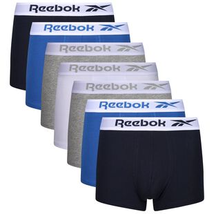 Reebok Mens Everyday Boxers (7 Pack - Vector Navy/Blue/Grey Marl/White