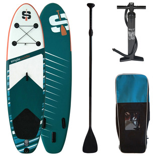 Simple Paddle XS 9'2" Inflatable SUP Package (Blue/White/Orange) | Spo