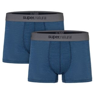 Super Natural Mens Tundra 2-Pack Boxer Underwear (Dark Denim Melange)