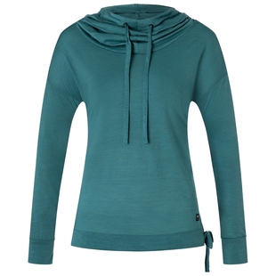 Super Natural Womens Funnel Hoodie (Hydro) | Sportpursuit.com