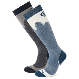 TOG 24 Womens Aprica Ski Socks 2 Pack (Dark Indigo/Jewel Blue) | Sport