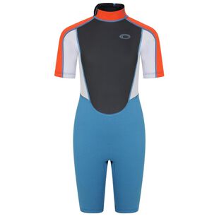 Typhoon Kids Storm 2.8 Shorty Wetsuit (Orange/Grey/Teal) | Sportpursui