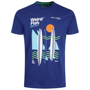 Weird Fish Mens Coordinates Front Print Graphic Short-Sleeve T-Shirt