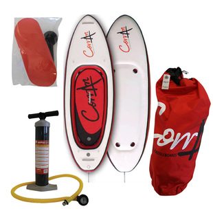 Corran Combat White Water Inflatable SUP Board Package (White/Red) | S