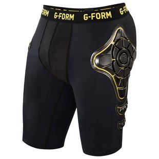 G-Form Mens Pro-G Compression Shorts (Black/Yellow) | Sportpursuit.com