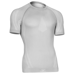 Tervel Mens Optiline Light Short Sleeve Top (Sliver/White) | Sportpurs