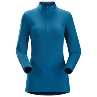 Arcteryx Womens Phase AR Zip Neck Top (Poseiden) | Sportpursuit.com