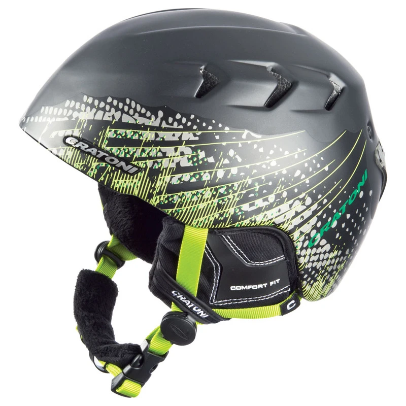 Cratoni Kids Chip Helmet (Black/Lime Matt) | Sportpursuit.com