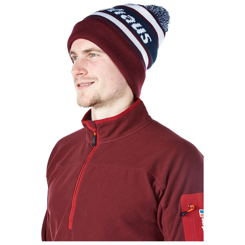 Berghaus Mens Berg Beanie (Dark Red/Dark Blue) | Sportpursuit.com