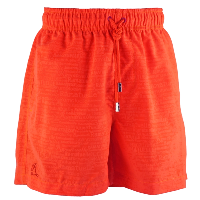 Ramatuelle Mens Magic Print Swim Shorts (Fluor Orange) | Sportpursuit.