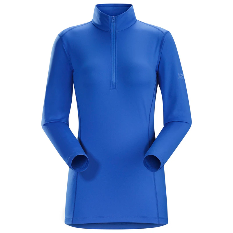 Arcteryx Womens Phase AR Zip Top (Island Blue) | Sportpursuit.com
