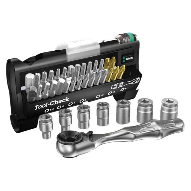 Tool-Check Bit Set with Mini Ratchet