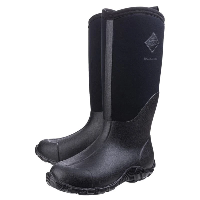 MuckBoot Edgewater II Multi-Purpose Rubber Boots (Black) | Sportpursui