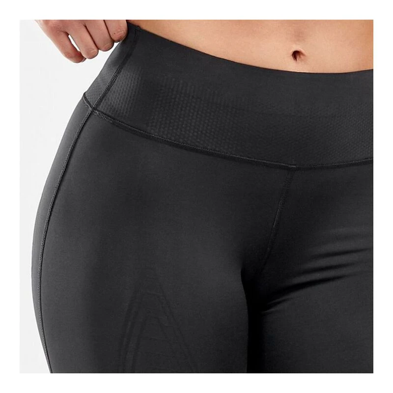 2XU Womens Force Mid-Rise Compression Tights (Black/Nero) | Sportpursu