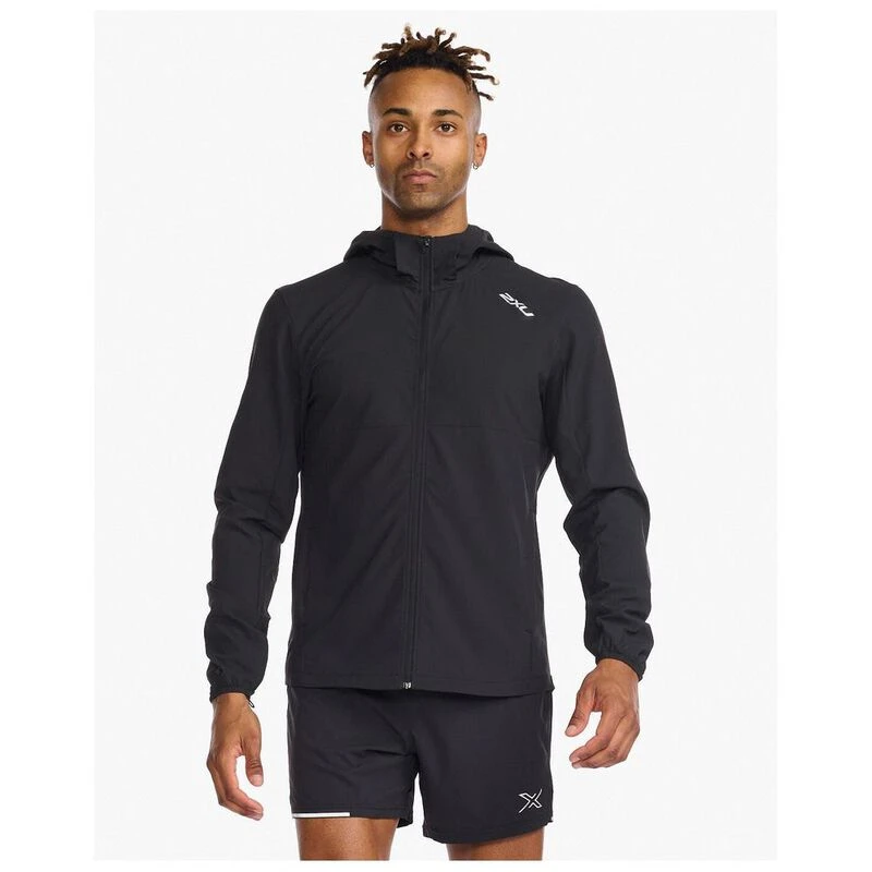 2XU Mens Aero Jacket (Black/Silver Reflective) | Sportpursuit.com
