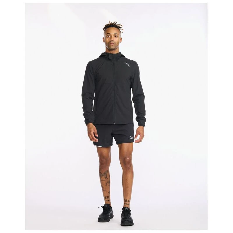 2XU Mens Aero Jacket (Black/Silver Reflective) | Sportpursuit.com