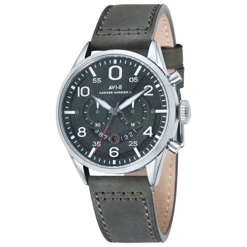 Avi-8 Mens Hawker Harrier II Watch (Green Pattern Dial With Applied In