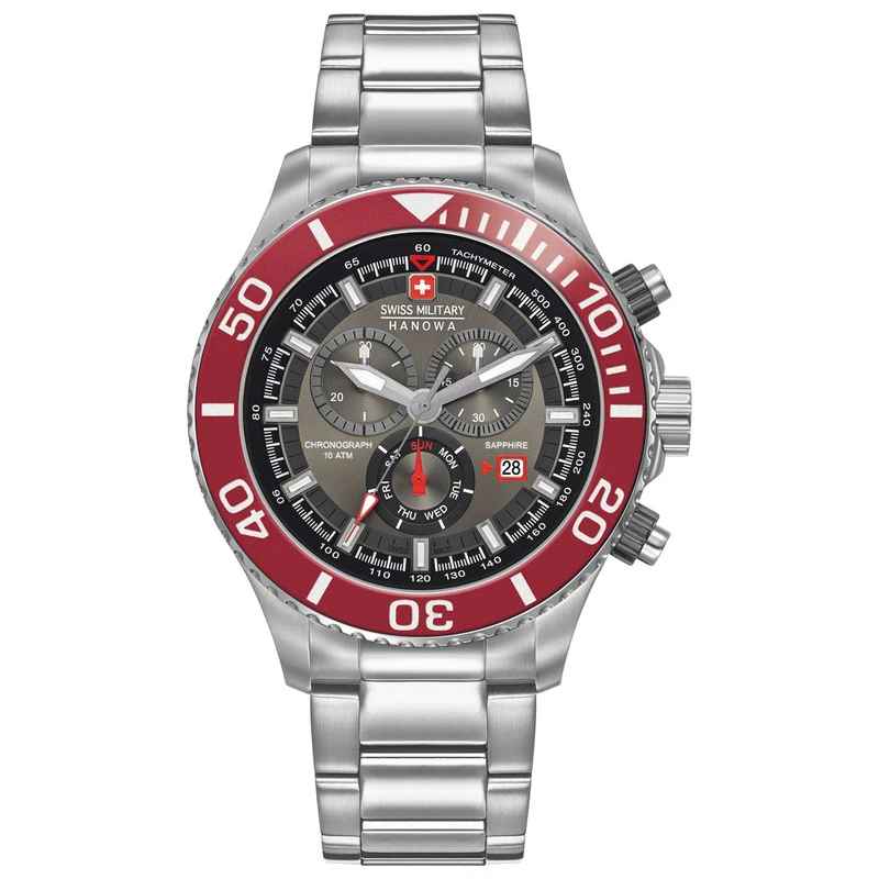 Swiss Military Male Immersion Watch (Grey Face) | Sportpursuit.com