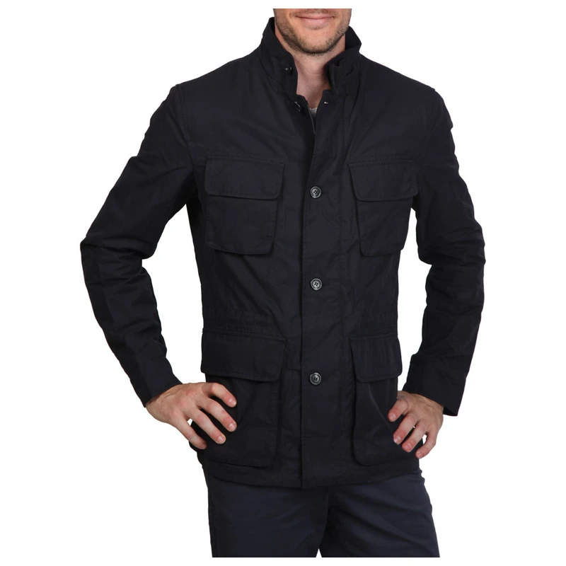 Geox Mens Multi-Pocket Button-Up Jacket (Blue) | Sportpursuit.com