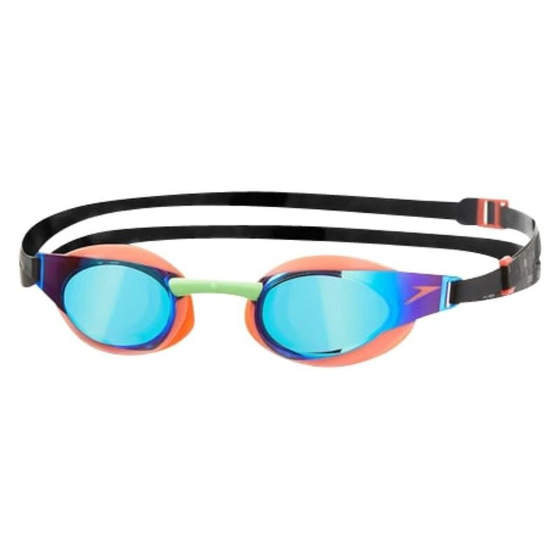 Speedo Elite Mirrored Goggles (Red/Green) | Sportpursuit.com