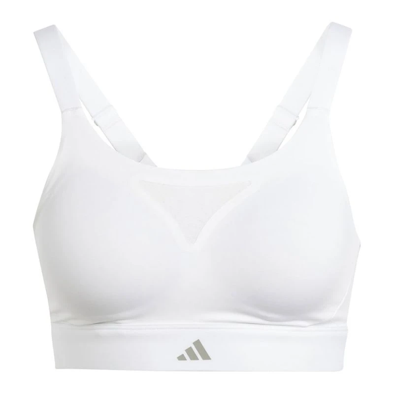 Adidas Womens TLRDIM HS HIIT Sports Bra (White/Grethr) | Sportpursuit.