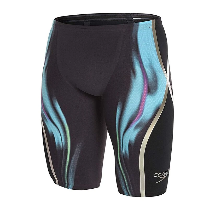 Speedo Mens LZR Racer X High Waist 2016 Swimwear (Black/Bali Blue/Fluo