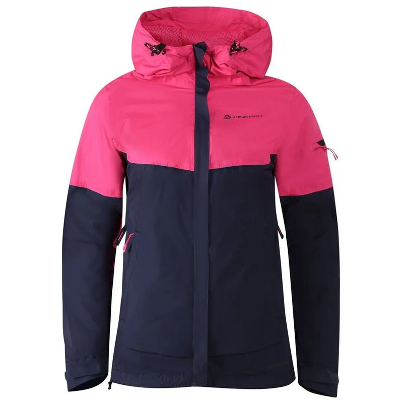 Alpine Pro Womens Norema Jacket (Pink/Dark Blue) | Sportpursuit.com