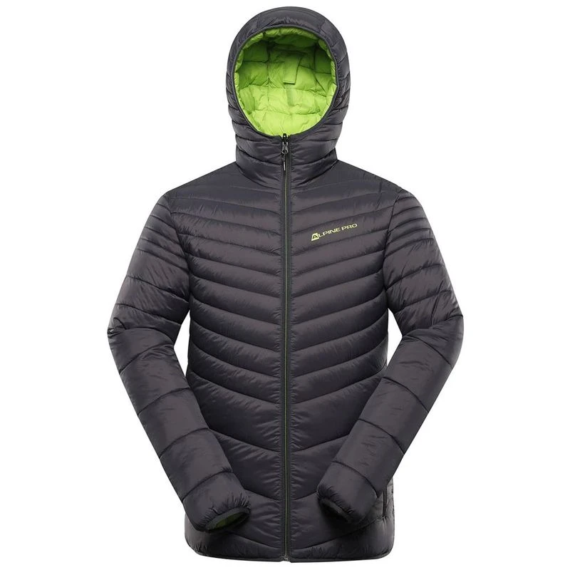 Alpine Pro Mens Erom Jacket (Dk.True Gray/Lime Green) | Sportpursuit.c