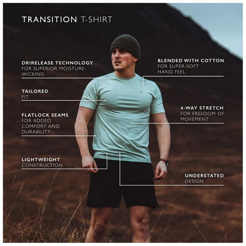 Anpassa Mens Transition T-Shirt (Orion Blue Marl) | Sportpursuit.com