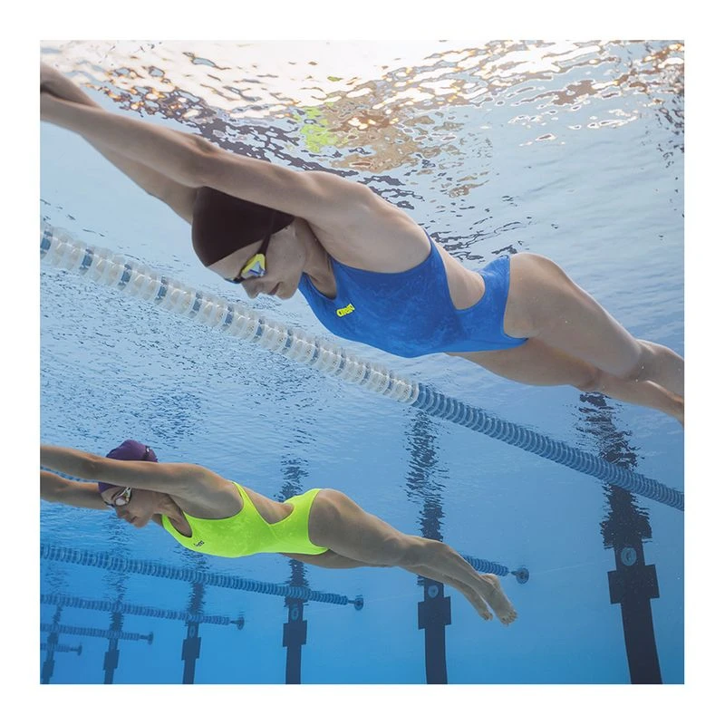 Arena Womens Team Swim Tech Solid Swimwear (Blue) | Sportpursuit.com