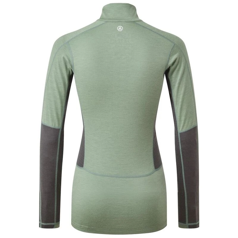 Artilect Womens Flatiron 185 Merino Blend 1/4 Zip Baselayer (Sea Spray