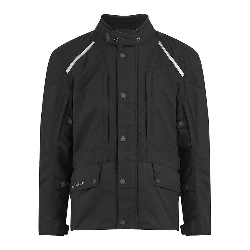 Belstaff Mens Parkway Motorcycle Jacket (Dark Grey/Black) | Sportpursu