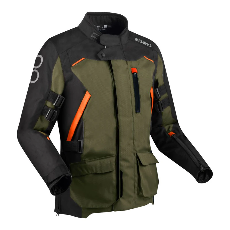 Bering Mens Zephyr Jacket (Black/Khaki/Orange) | Sportpursuit.com