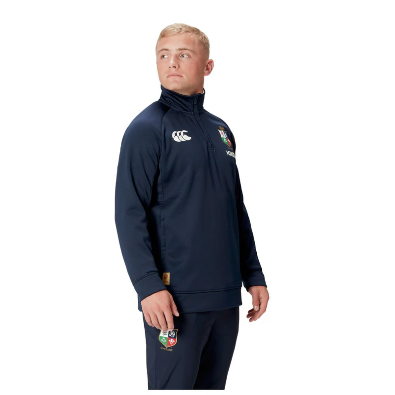 British & Irish Lions Sweat polaire 1/4 Zip Homme (Bleu Marine) | priv