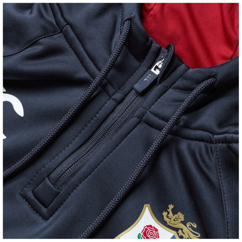 British & Irish Lions Sweat à capuche !/4 Zip Femme (Bleu Marine) | pr